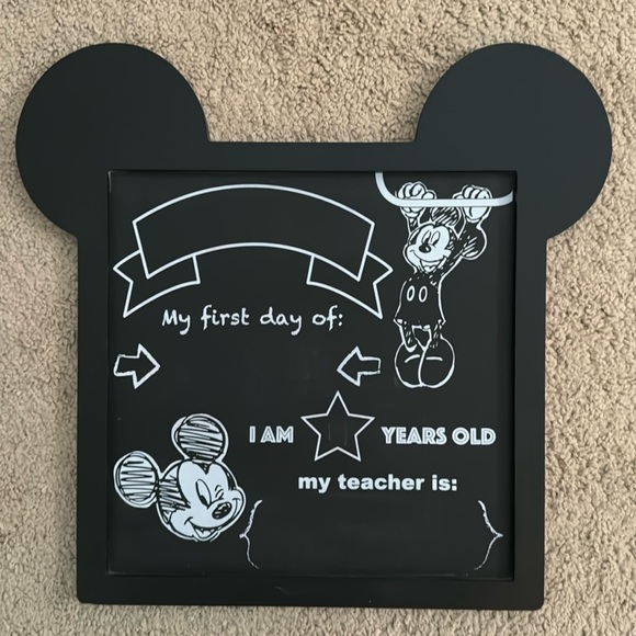 Disney | Other | Disneys Mickey Mouse First Day Of School Chalkboard ...